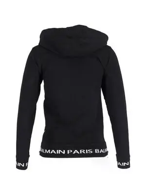 Balmain Logo-print Zip-detail Hoodie