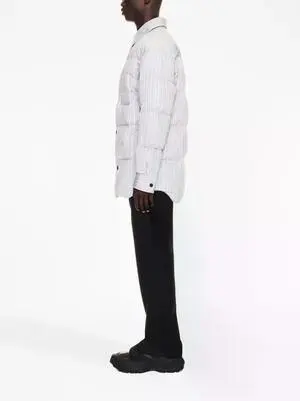Off-White Striped Padded Shirt Jacket
