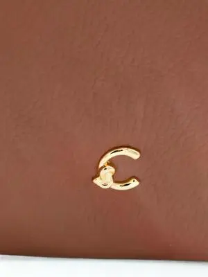 COCCINELLE Logo-plaque Pebbled-leather Shoulder Bag