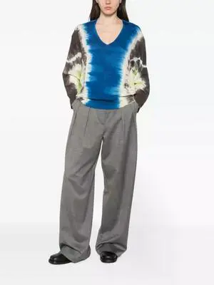 Liviana Conti Tie-dye V-neck Sweater