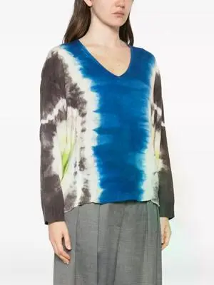 Liviana Conti Tie-dye V-neck Sweater