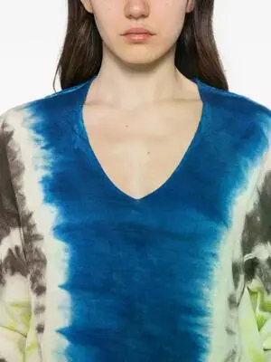 Liviana Conti Tie-dye V-neck Sweater