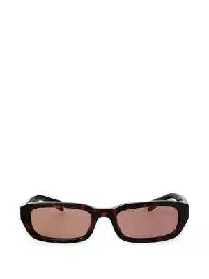 Prada Tortoiseshell-effect Rectangle-frame Sunglasses - Brown