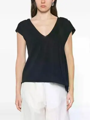 Liviana Conti Pleated V-neck Top