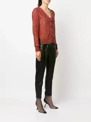 Stella McCartney Sequin-embellished Cardigan - Red