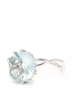 Dior Aquamarine And Diamond Ring