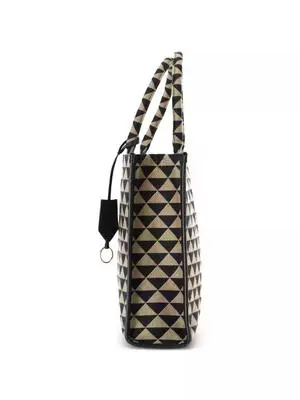 Prada Symbole Embroidered Tote Bag - Neutrals