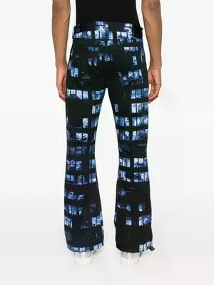 Off-White Windows-print Flared Jeans