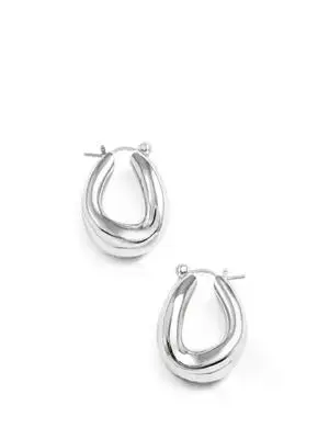 YOJ Mini Falin Chubby Hoop Earrings - Silver