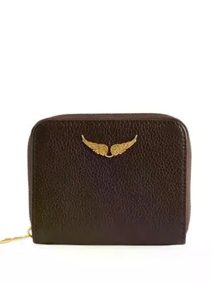 Zadig&Voltaire Mini Zv Grained Leather Wallet - Brown