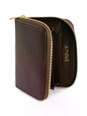 Zadig&Voltaire Mini Zv Grained Leather Wallet - Brown