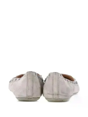 TOD'S Suede Studded Ballet Flats