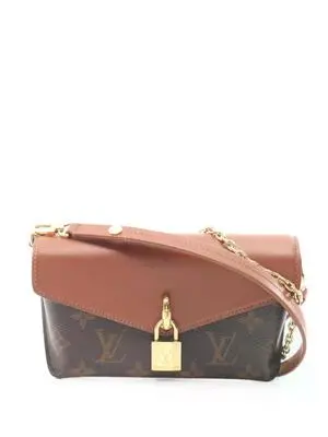 LOUIS VUITTON 2010s Padlock On Strap Monogram Shoulder Bag - Brown
