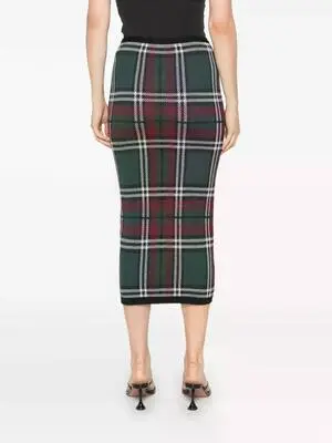 N°21 Check-pattern Midi Skirt