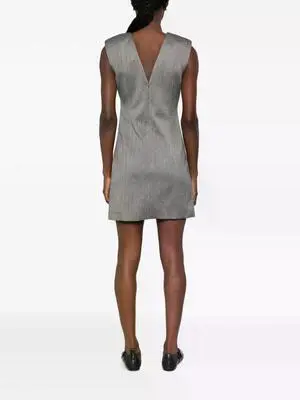 Maje Herringbone-pattern Sleeveless Mini Dress