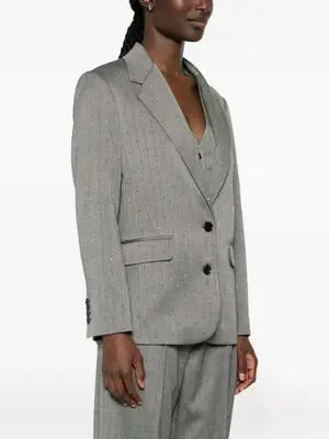 Maje Striped Crystal-embellished Blazer