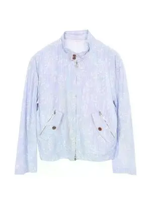 Hermès 2010s Chaîne D'ancre Stripe Jacket - Blue