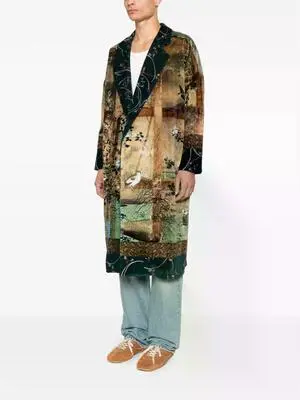 PIERRE-LOUIS MASCIA Scenic Print Velvet Coat