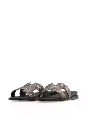 Dkny Columba Snake-effect Sandals