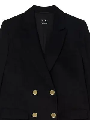 Armani Exchange Double-breasted Crepe Blazer