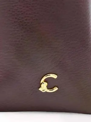 COCCINELLE Grained Leather Shoulder Bag - Brown