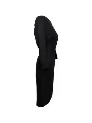 JOSEPH Boat-neck Midi Dress