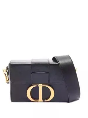 Dior 2000s 30 Montaigne Box Shoulder Bag - Black