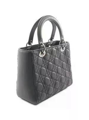 Dior 2010s Lady Cannage Handbag - Black