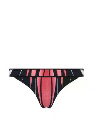 Roberto Cavalli Ray Of Paradise Graphic-print Bikini Bottoms - Black