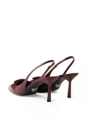 Prada Brushed Leather Slingback Pumps