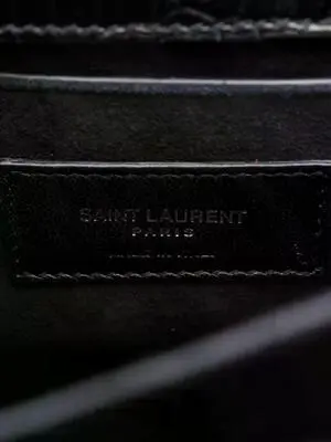 Saint Laurent 2010s Medium Sunset Leather Shoulder Bag - Black