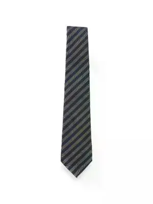 Giorgio Armani Diagonal-stripe Tie - Blue