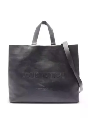 LOUIS VUITTON 2010s Mm Leather Tote Bag - Black