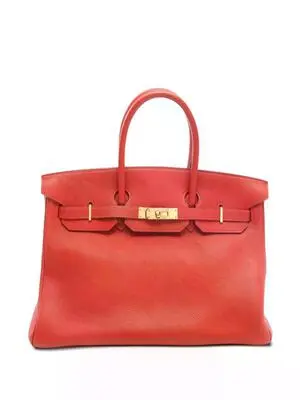 Hermès 2004 35 Birkin Tote Bag - Red
