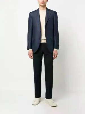 Corneliani Single-breasted Linen/flax Blend Blazer