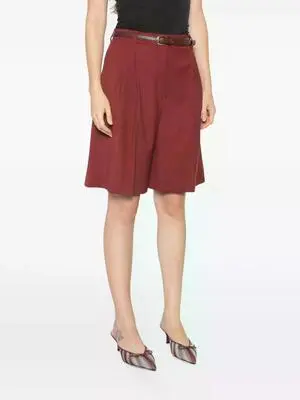 Max Mara Belted Pleated Tailored Shorts