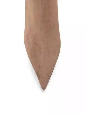 Khaite Suede Pointed-toe Ankle Boots