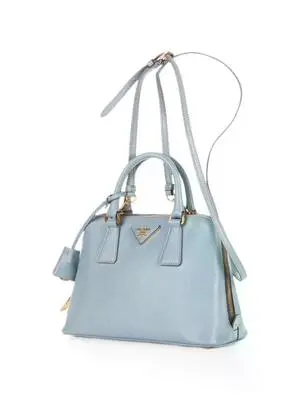 Prada Small Promenade Saffiano-leather Tote Bag - Blue