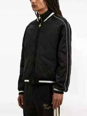 Palm Angels Logo-embroidered Quilted Jacket