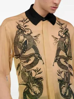 Roberto Cavalli Snake-embroidered Shirt