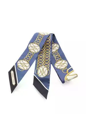 Hermès 2010s Lift Profile Twilly Scarf - Blue