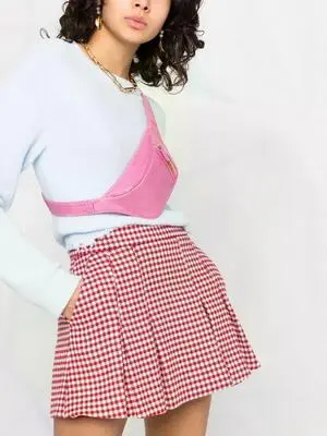 Red Valentino Gingham Dart-detailing Shorts