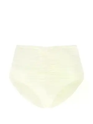 MAISON ANAMI Ruched High-waisted Bikini Bottoms - Neutrals
