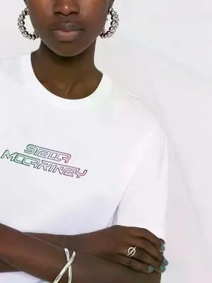 Stella McCartney Raised-logo Cotton T-shirt - White
