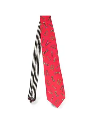 Versace Graphic-print Tie - Red