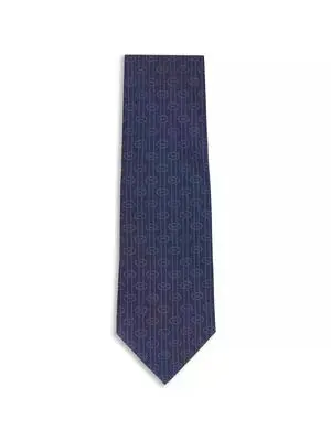 Hermès Pattern Tie - Blue