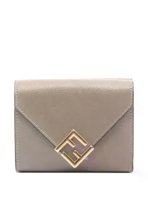 Fendi 2020s Ff Diamonds Trifold Wallet - Neutrals