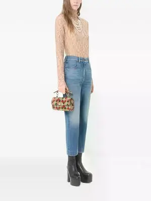 Valentino Garavani Rockstud Spike Small Patchwork Suede Bag