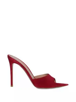 GIANVITO ROSSI Elle Suede Sandals - Red