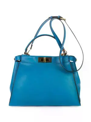 Fendi Medium Peekaboo Tote Bag - Blue